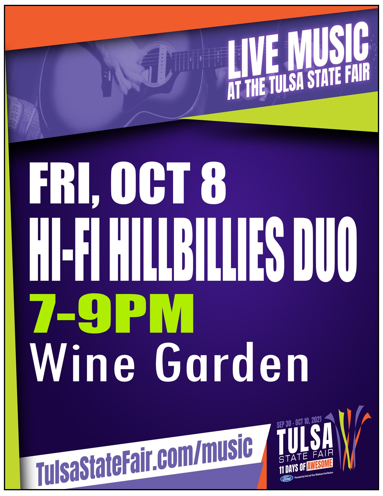 OCT 8 – HI-FI HILLBILLIES DUO – TULSA STATE FAIR – | The Musiclynx ...